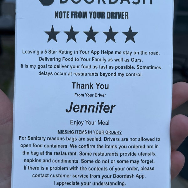 350 Personalized Labels Doordash, Grubhub, Ubereats, Spark Delivery ...