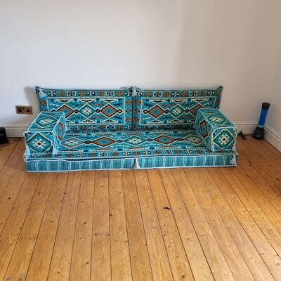 Turquoise Oriental Seating Sofa Living Room Turkish Arabic Floor Set ...