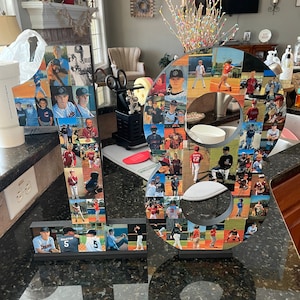 Photo Collage Letter M Photo Collage Frame Photo Collage Gift Photo ...