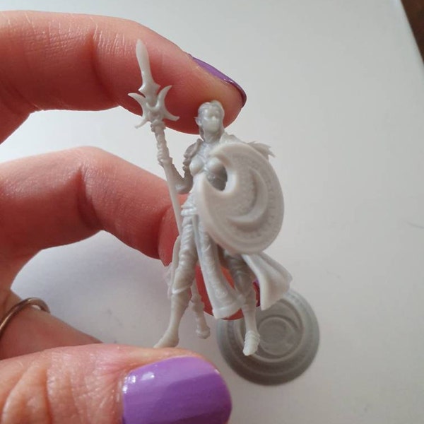 Elf Female Cleric Miniature | 28mm-75mm | Resin 3D Printed D&D ...
