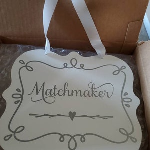 Matchmaker Chair Sign, Wedding Reception Photo Prop for Bride and Groom ...