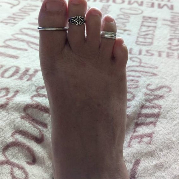 Sterling Silver Toe Ring Adjustable - Etsy