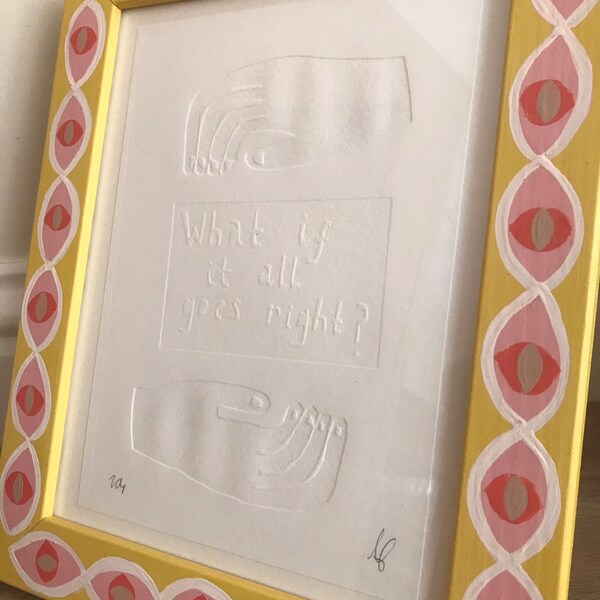 Scalloped Picture Frame | Artful Art Gift | Framed Art | Handpainted Gift | Decorative Decor ...
