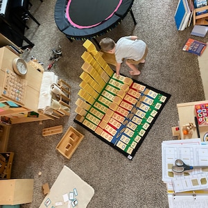 Montessori Math, Montessori 45-layout Mat, Montessori Golden Bead ...