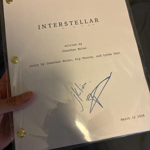 INTERSTELLAR Movie Script Original Full Screenplay Christopher Nolan - Etsy