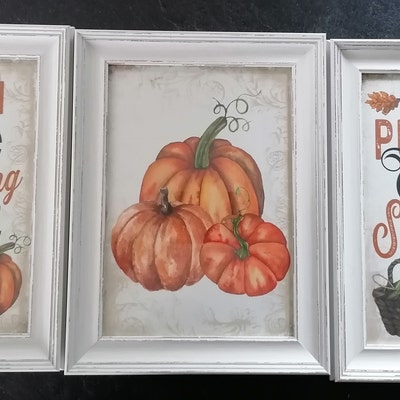 Set of 3 Pumpkin Spice Signs Autumn Prints Fall Decor Pumpkin Print ...