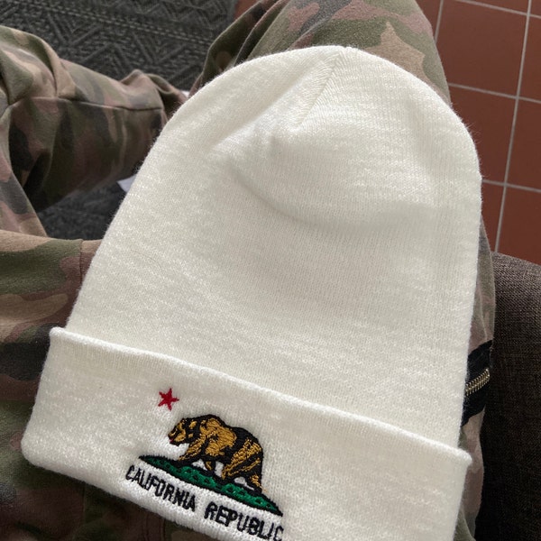 But First Churros Embroidered Cuffed Beanie Funny Sweet Fried Dough ...