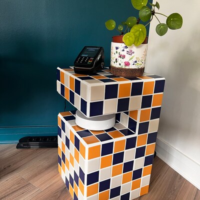 Tile Cube 6x6 Tiled Side Table Cube Tile Night Stand - Etsy