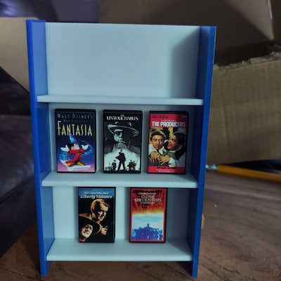Mini Video Rental Store Display Shelf for 1:6 Scale Tapes, Mini VHS ...