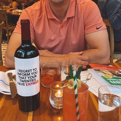 20's Are Expired, 30th Birthday Wine Label, 30th Birthday Decorations ...