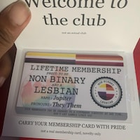 BISEXUAL Proud Parent/partner/sibling/friend Lifetime Membership Card ...