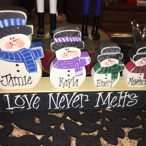 Christmas Decor Personalized Snowmen Holiday Decor Christmas Decoration ...