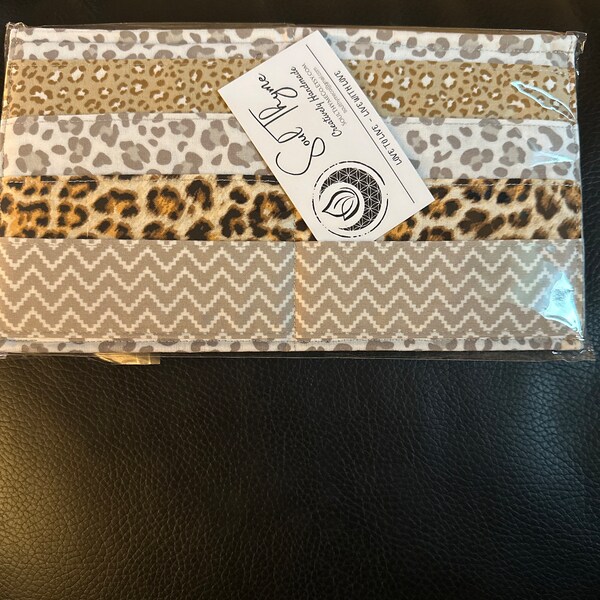 Standing Fabric Holder, Black & Red Bloom, 4 Pocket Rows, Bingo Tabs ...