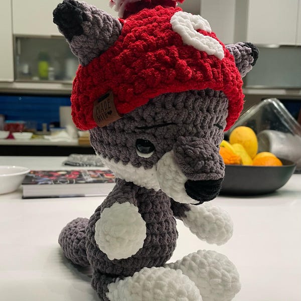 PATTERN: Wilson the Wolf Pup - Crochet Wolf Pattern - Amigurumi Wolf ...