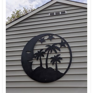 CNC Custom Plasma Cut Half Moon and Stars Metal Art Sign, Nursery Gift ...