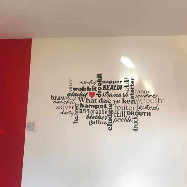 Personalized Word Cloud Vinyl Wall Decal: Custom Design Word Wall ...