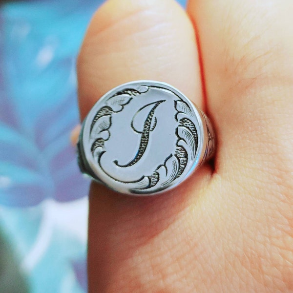 Custom Initial Rings for Men, Promise Ring for Him, Ring for Boyfriend ...