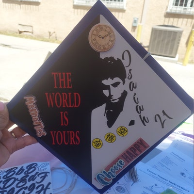 Grad Cap Topper the World is Yours Scarface , Graduation Cap ...