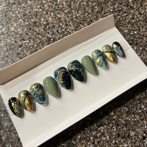 Neon Green and White Ombre Nails With 3d Flowers and Holographic ...