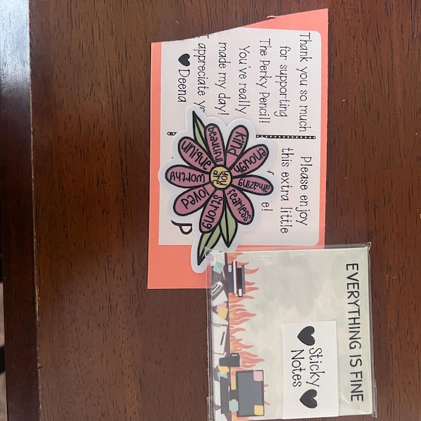 Everything is Fine Sticky Notes, Funny Memo Pad, Cute Notepad, Home ...