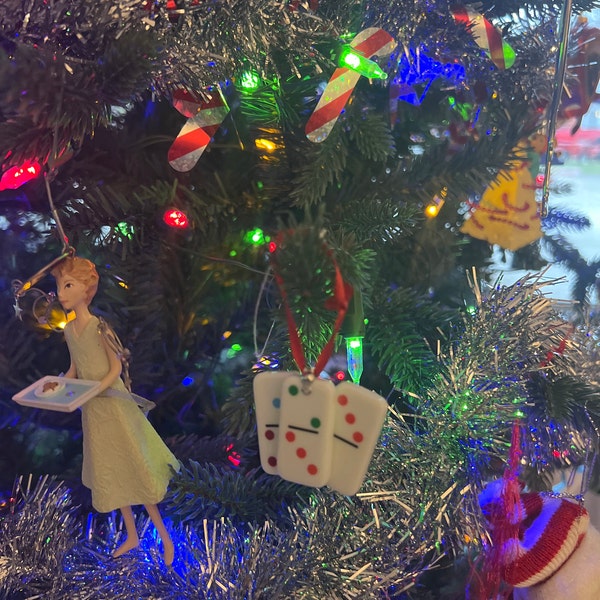 Dominoes Game Christmas Ornament – Unique Handmade Domino Gift for ...
