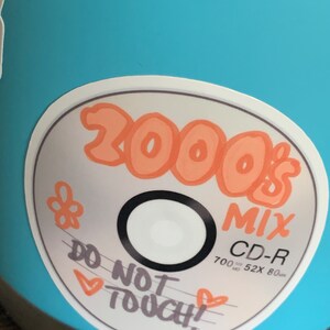 2000s CD Mix Sticker, Sticker for Millennials - Etsy