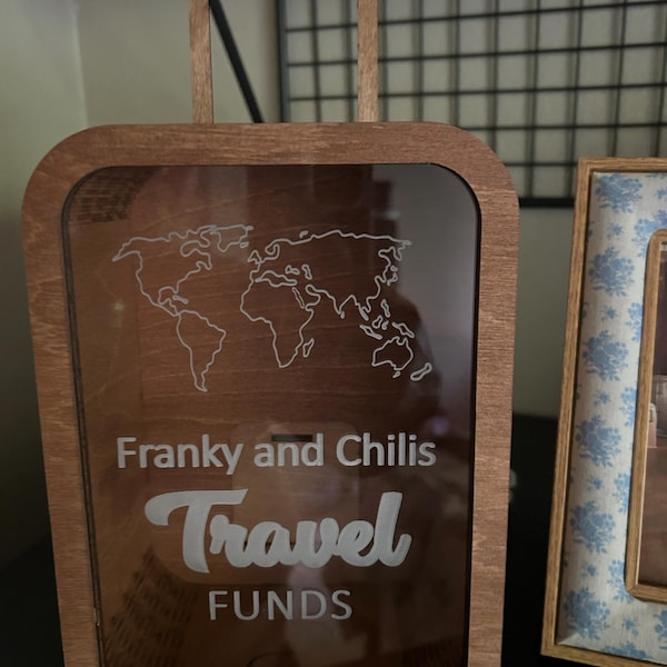 Personalized Honeymoon Fund Box – Wooden Suitcase Money Bank for ...