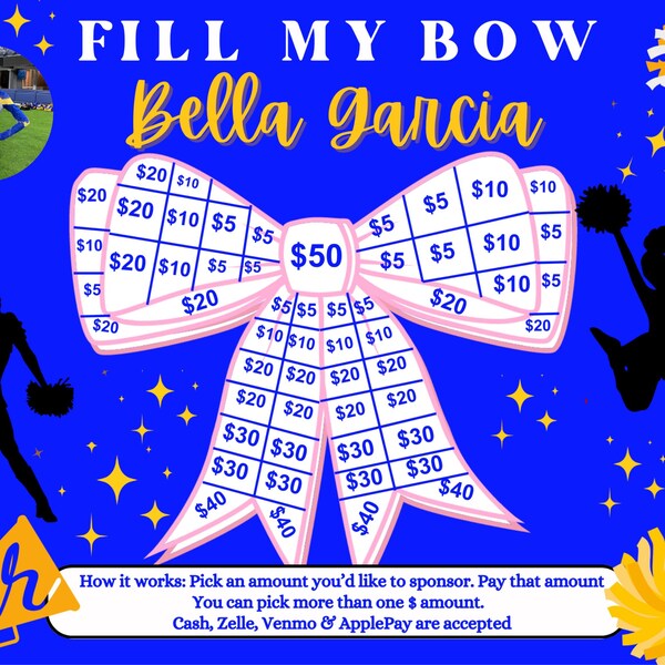 Editable Cheer Black Out My Board, Pick a Date to Donate, Fill My Bow ...