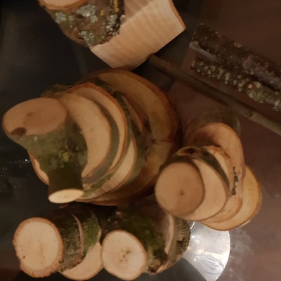 Natural Number Line Log Slice Numbers Painted Chalkboard 1-10 Children ...