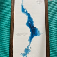 Custom Lake Map, Layered Paper Bathymetric Map, Personalized Lake House ...