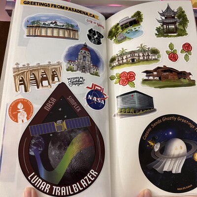 Traveling Sticker Postcards set of 5 Postcards - Etsy