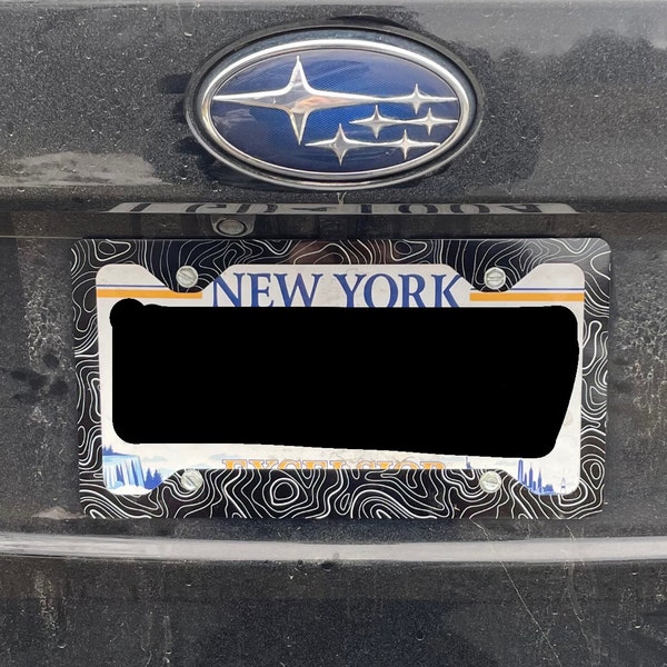 Topographic Map Metal License Plate Frame - Etsy