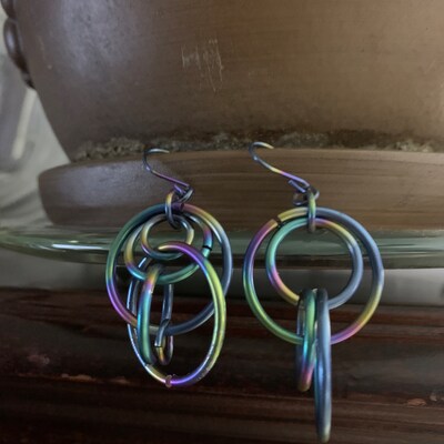 Tutorial: Helix Earrings beginner Chainmaille Project PDF - Etsy