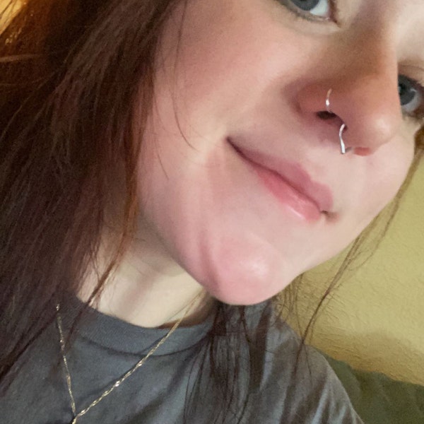 Thin Snug Fit Nose Ring Hoop | Sterling Silver, 14k Gold, Dainty Hoop ...
