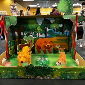 Printable Diorama Cut & Paste Shoebox Project, Create a Ocean Habitat ...
