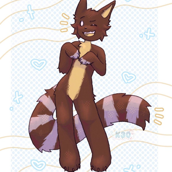 Super Customizable Anthro Base | Feral Furry/fursona Lineart Customizable PSD File - Etsy