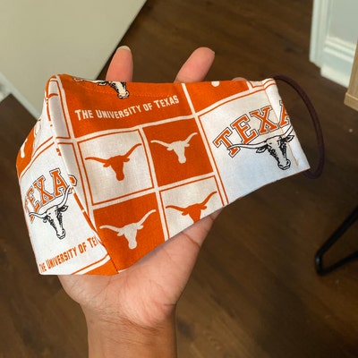 Face Mask in Texas Longhorns Fabric W/ Filter Pocket Nose - Etsy