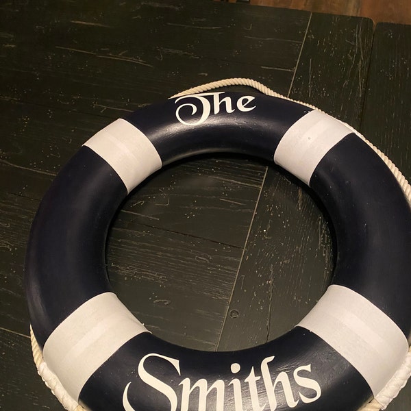 Personalized Life Ring | Nautical Decor | Nautical Gift | Boat Decor ...