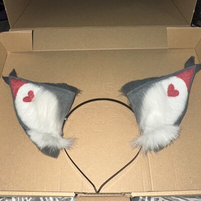 Realistic Red Fox Ears and Tail Faux Fur Cosplay Petplay Ears Furry ...