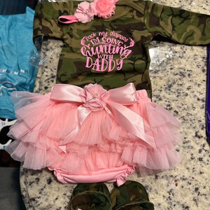 Baby Girl Camo Outfit, Baby Girl Hunting Outfit, Baby Camouflage Outfit ...
