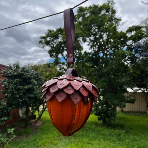 Digital Leather Acorn Bag PATTERN Nature Set - Etsy