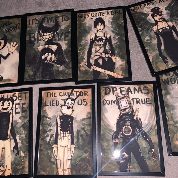 Bendy and the Ink Machine Set of 8 Alice Bendy Boris Sammy Norman ...