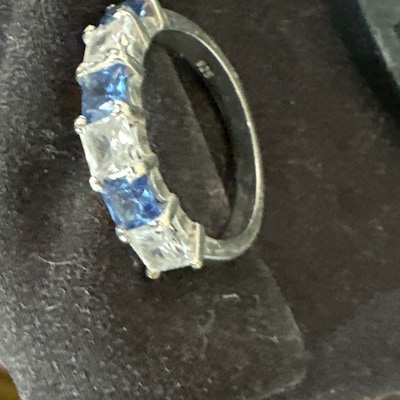 Natural Princess-cut Garnet Wedding Band, Garnet and Diamond Full ...