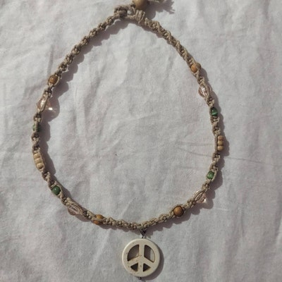 Hemp Choker, Beach Surfer Choker, Hemp Necklace, Unisex Choker, Macrame ...