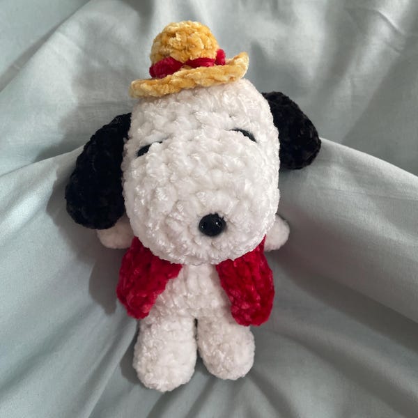Luffy Snoopy One Piece Anime Crochet Stuffie - Etsy