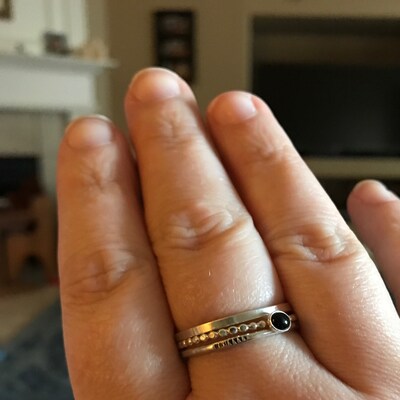 Textured Stack Rings, Sterling Stack Rings, Custom Stack Rings, Midi Ring, Sterling Silver Ring ...