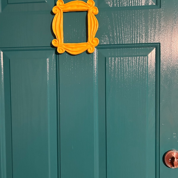 Friends Decor Peephole Frame Gift 6.5"x7.5" Monica Yellow Door TV Show ...