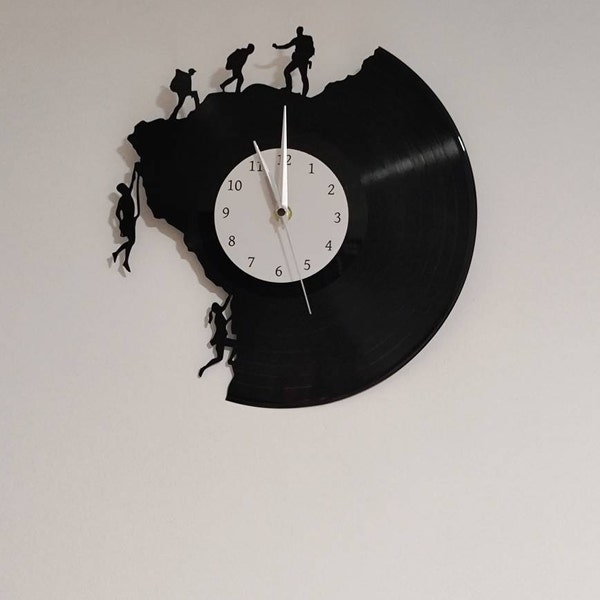 Climbing Men Vinyl Clock Adventurer Gift Wall Decor Bouldering Gifts ...