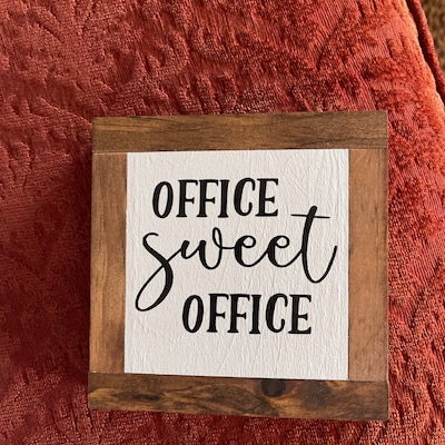 Office Sweet Office Sign, Office Desk Decor, Funny Office Space Sign ...