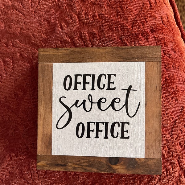 Office Sweet Office Sign, Office Desk Decor, Funny Office Space Sign ...